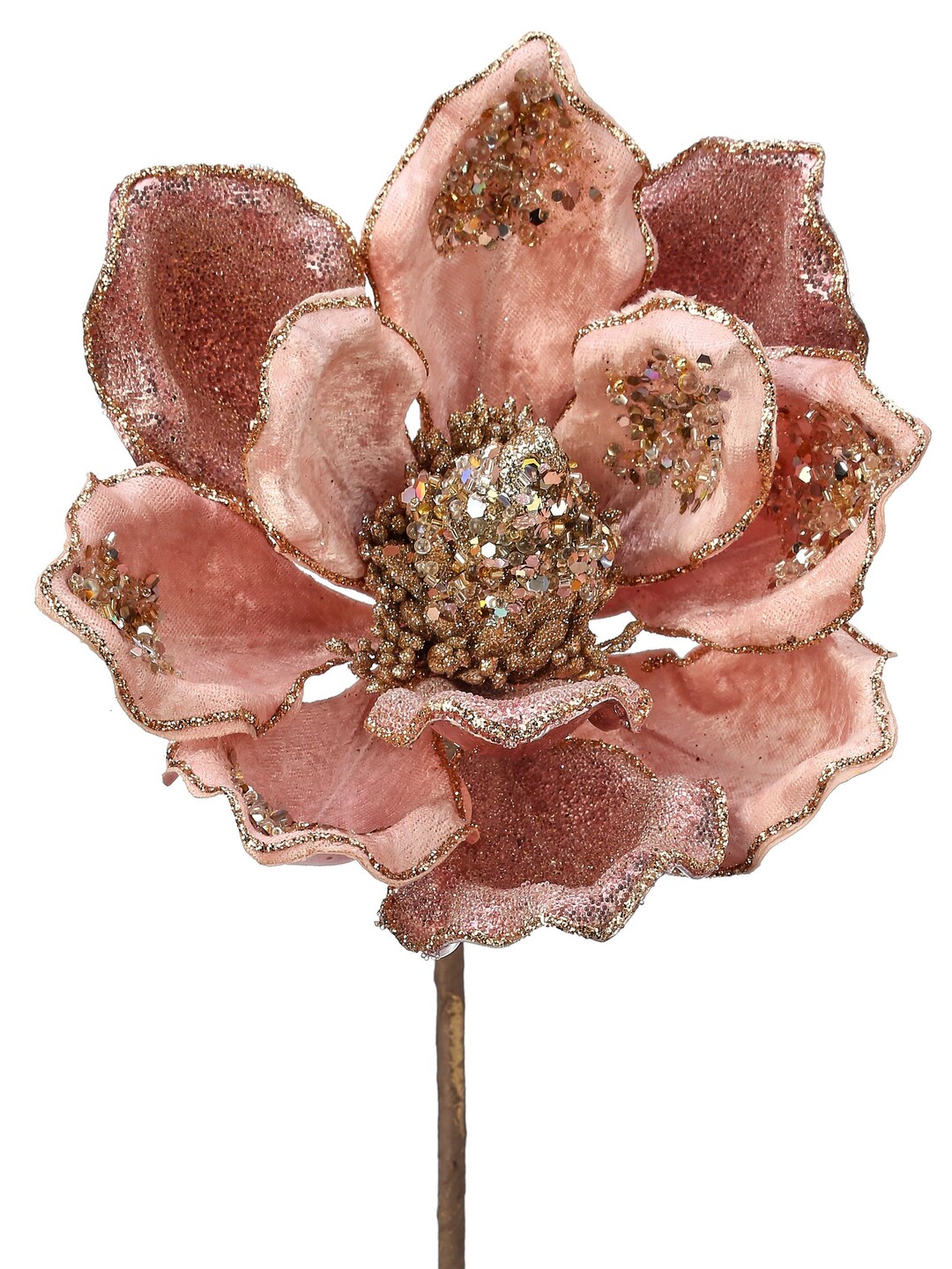 Rose Gold Heavy Jeweled Magnolia Stem - Etsy