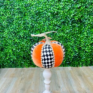 7inch Mark Roberts Harlequin Pumpkin - SHORT - Etsy