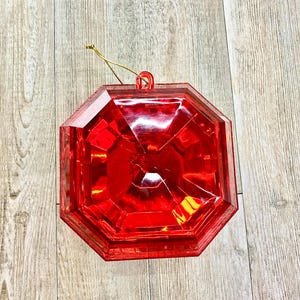 Red Acrylic Gem - Square Cut Jewel Ornament ~ 6” - Etsy
