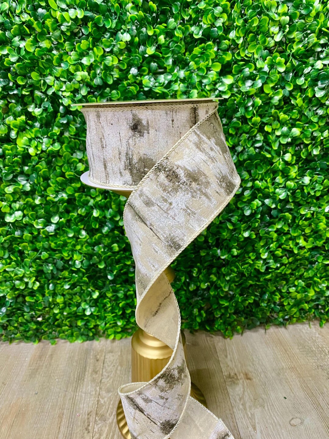 2.5 Inch - Glitter Faux Birch Ribbon - Etsy