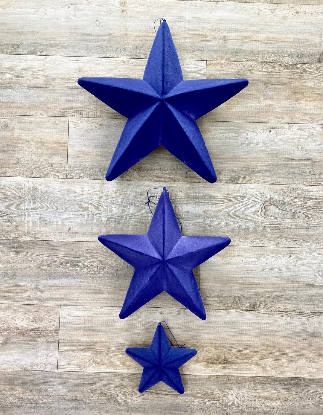 Blue Flocked Foam Stars - Assorted Sizes - Etsy