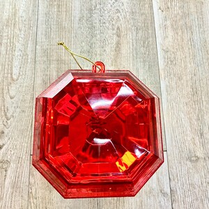 Red Acrylic Gem - Square Cut Jewel Ornament ~ 6” - Etsy