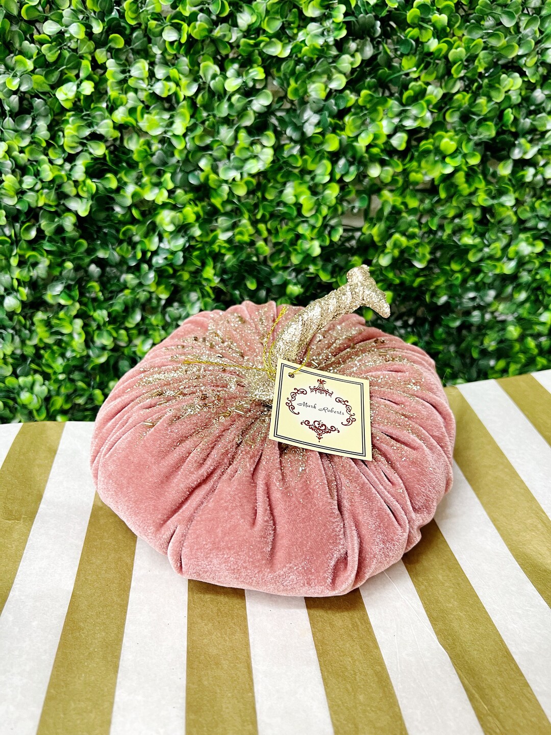 Mark Roberts Glam Velvet Pumpkin LARGE 6x8 Inches blush - Etsy