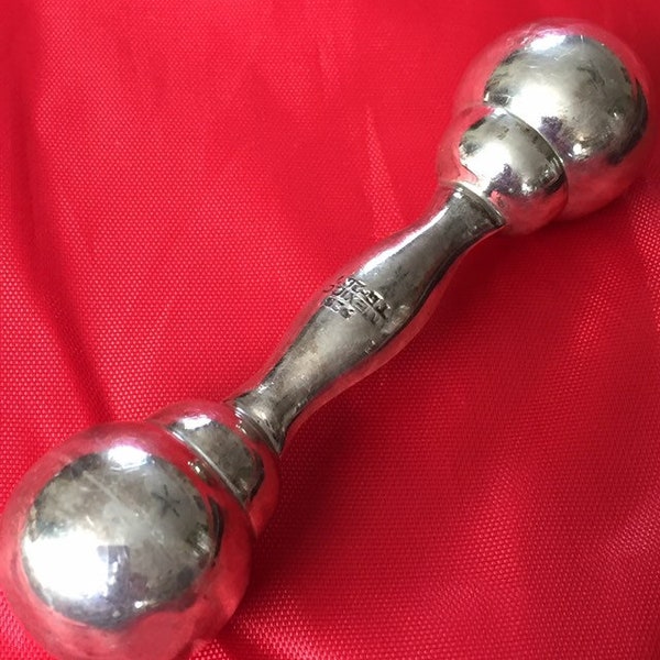 Silver Baby Rattle - Etsy