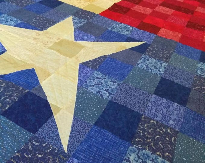 Homemade Texas Flag Quilt - Etsy