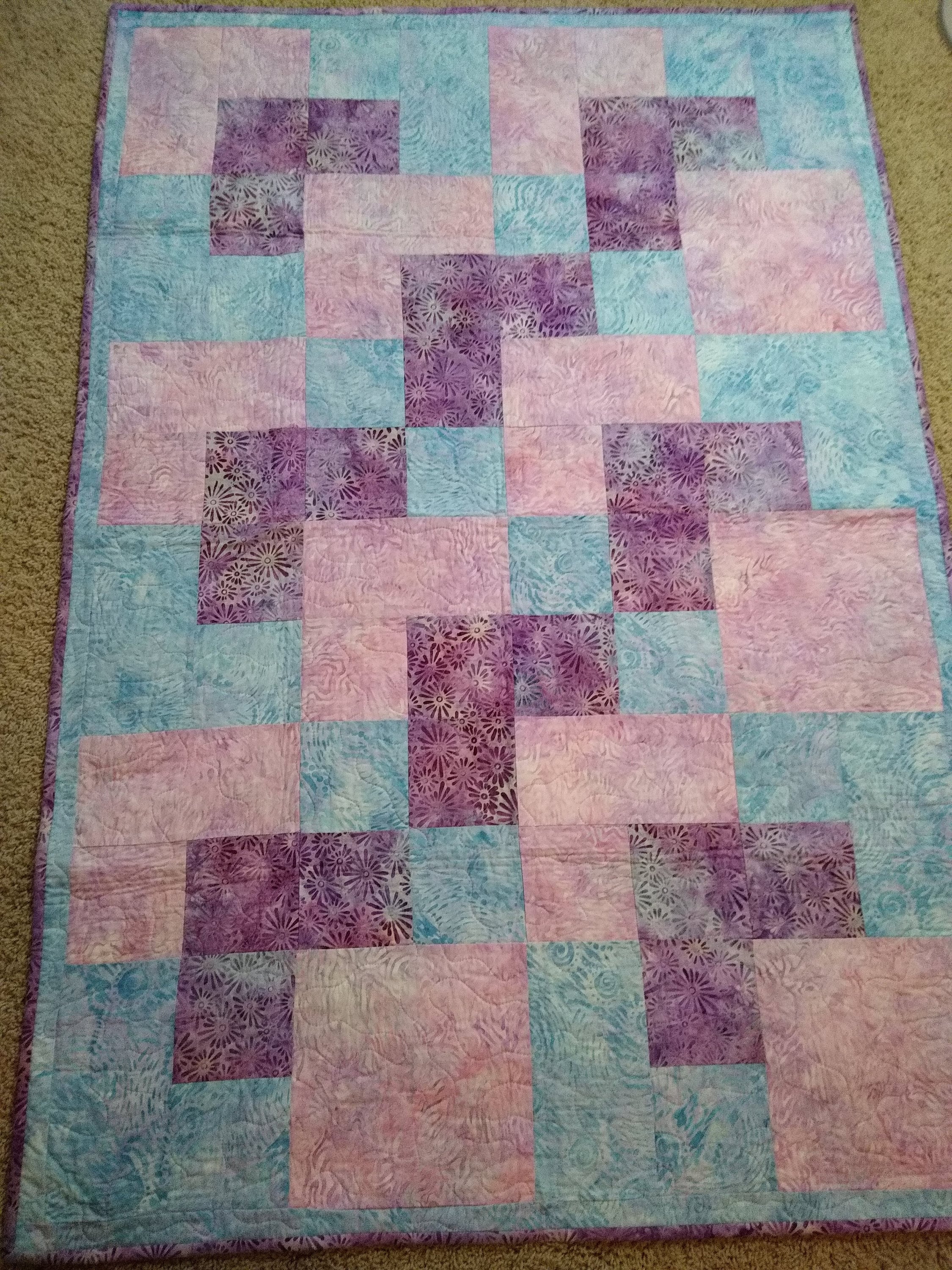 Handmade Pale/pastel Batik Lap/throw Quilt - Etsy