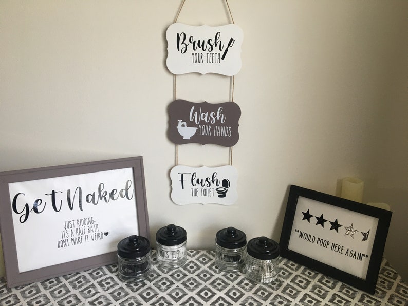 Bathroom Rating Sign (8 Inches by 10 Inches) - Etsy