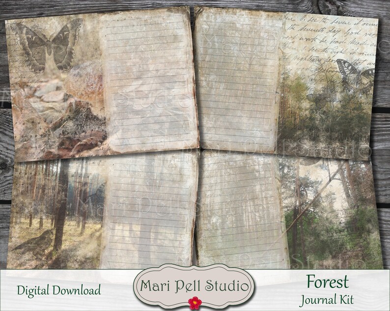 Forest Junk Journal Kit Forest Ephemera Pack Printable - Etsy