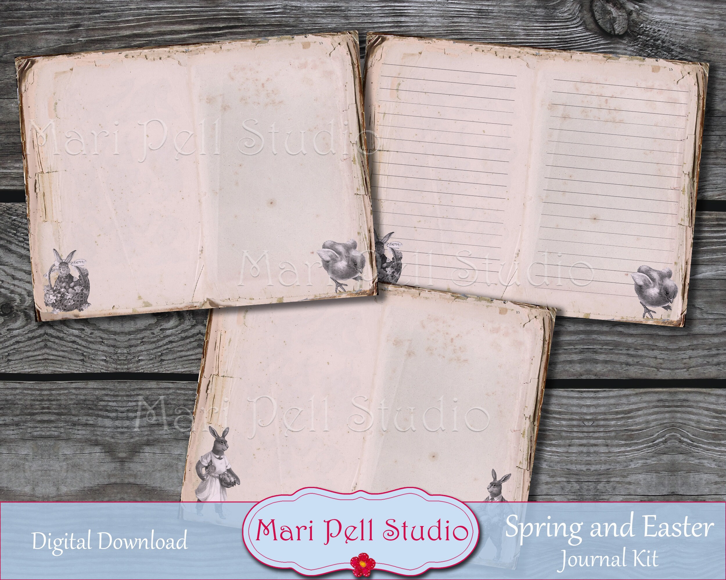 Spring Junk Journal Kit, Easter Ephemera Pack, Printable Journal Kit ...