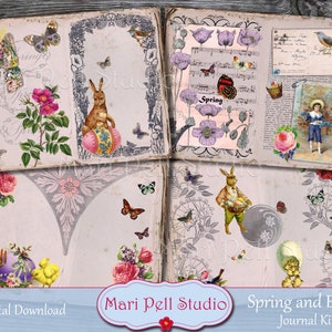 Spring Junk Journal Kit, Easter Ephemera Pack, Printable Journal Kit ...