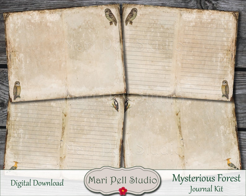 Mysterious Forest Junk Journal Kit Forest Ephemera Pack - Etsy