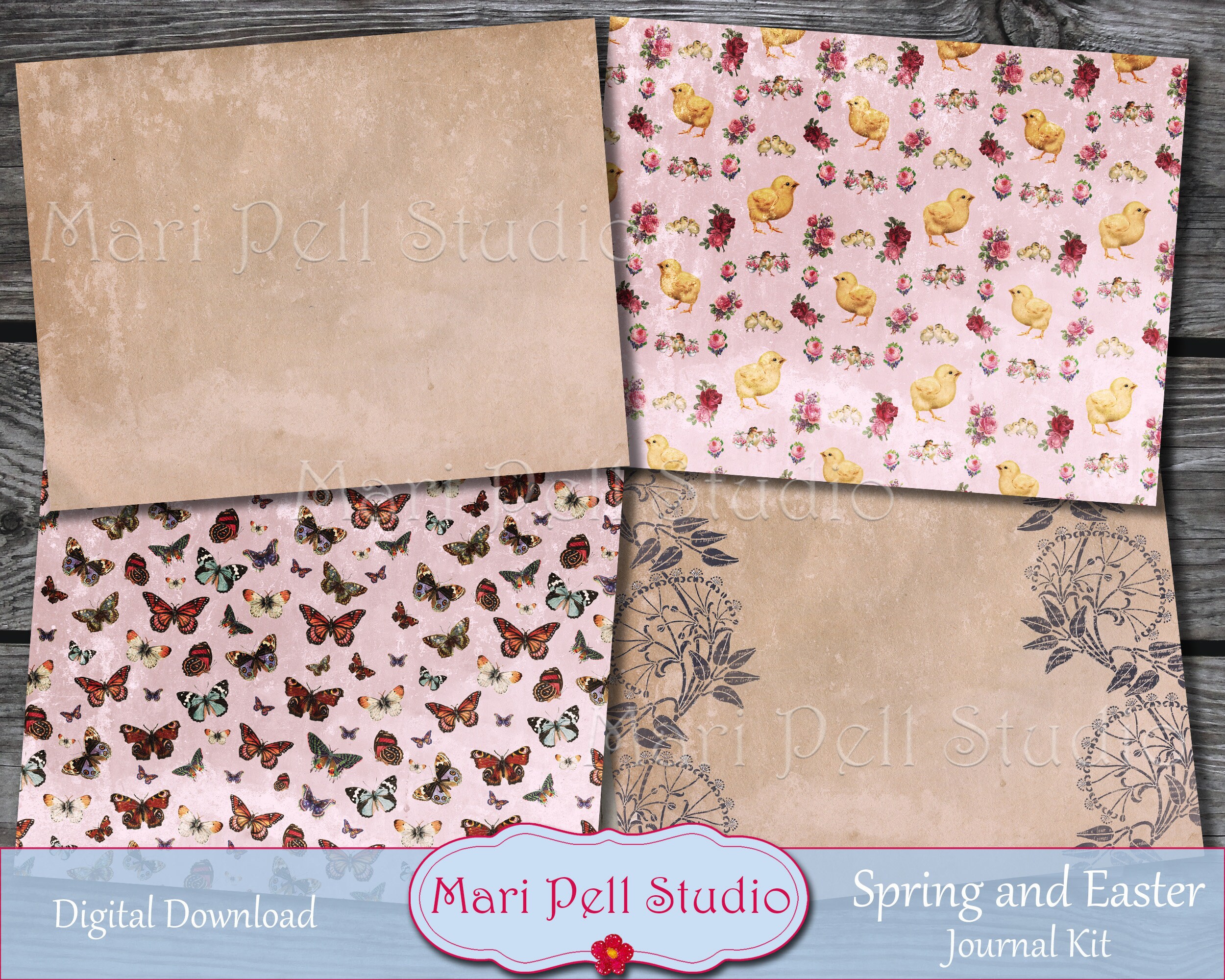 Spring Junk Journal Kit, Easter Ephemera Pack, Printable Journal Kit ...