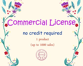 Commercial Use License No Credit Required for 1 Graphic Set - Etsy