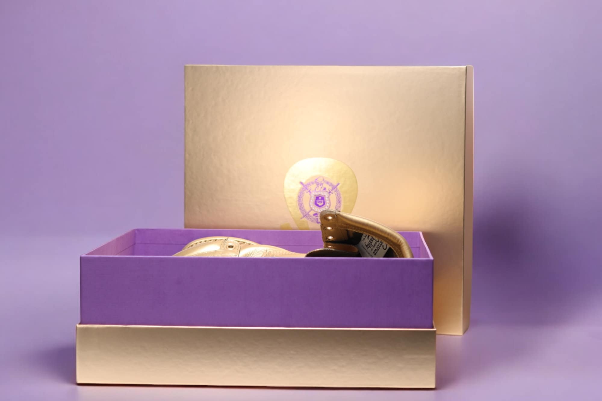 Omega Psi Phi Keepsake Boot Box: Gold & Purple Fraternity Gift - Etsy