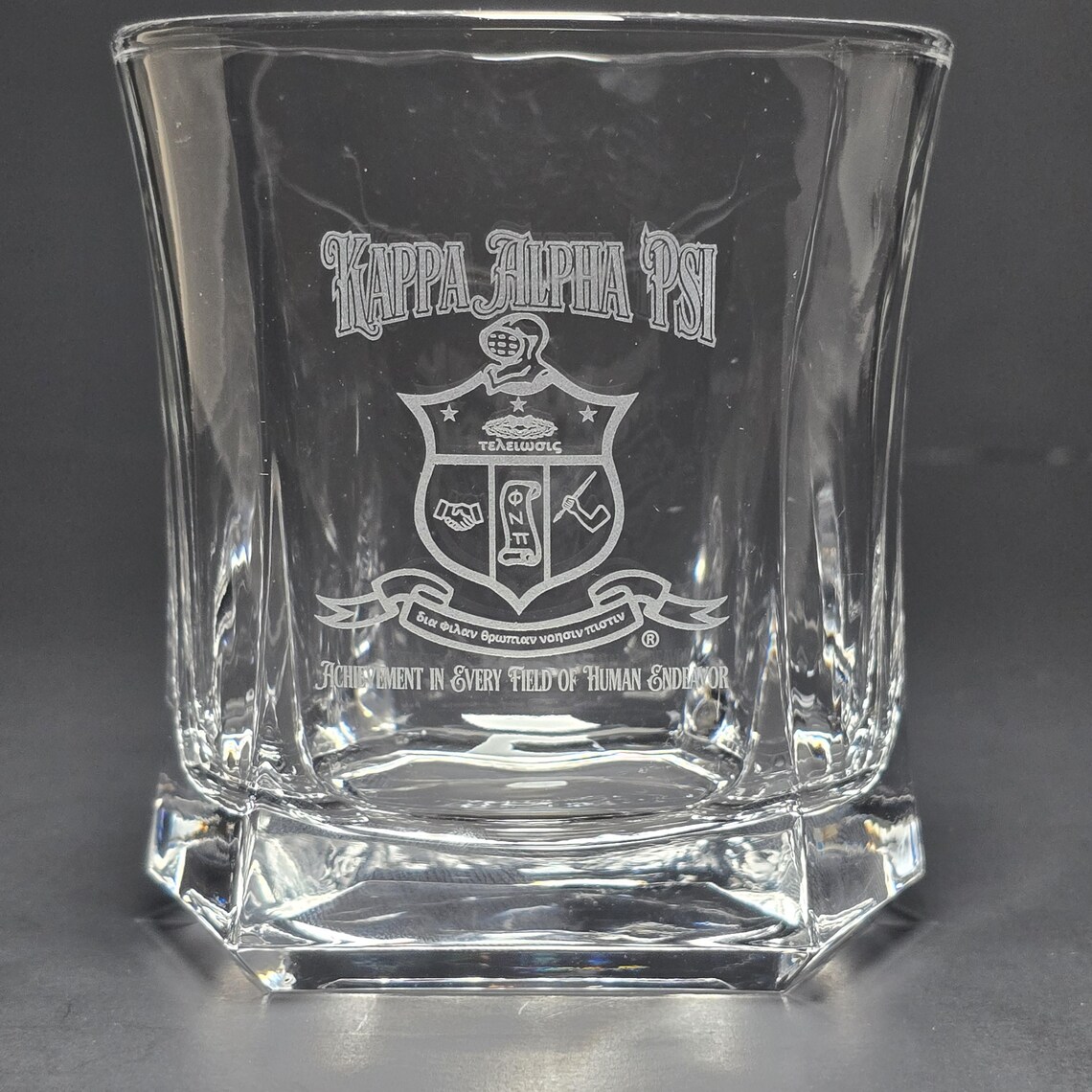 Kappa Alpha Psi Whiskey Glass: Fraternity Crest Rocks Glass - Etsy