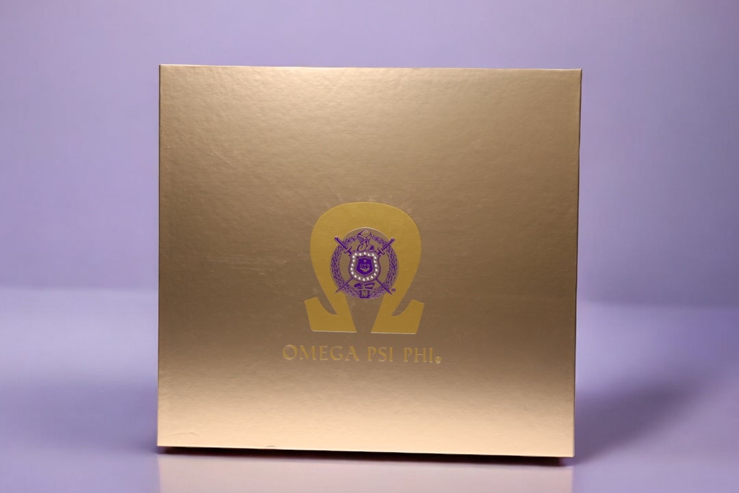 Omega Psi Phi Keepsake Boot Box: Gold & Purple Fraternity Gift - Etsy
