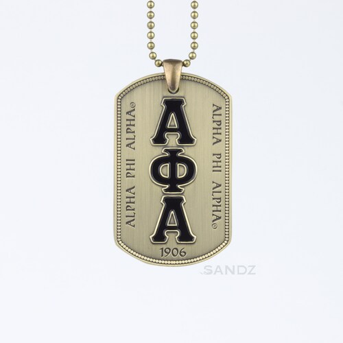 Alpha Phi Alpha Fraternity Fashion Dog Tag With Ball Chain | Etsy