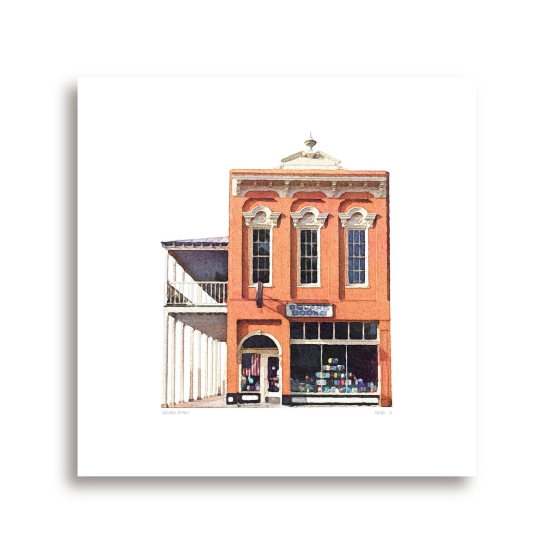 Square Books - Oxford, Mississippi - Ole Miss - Digital Watercolor ...