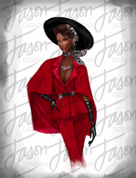 Fashion Illustration IT GIRL Art Print Exquise | Etsy