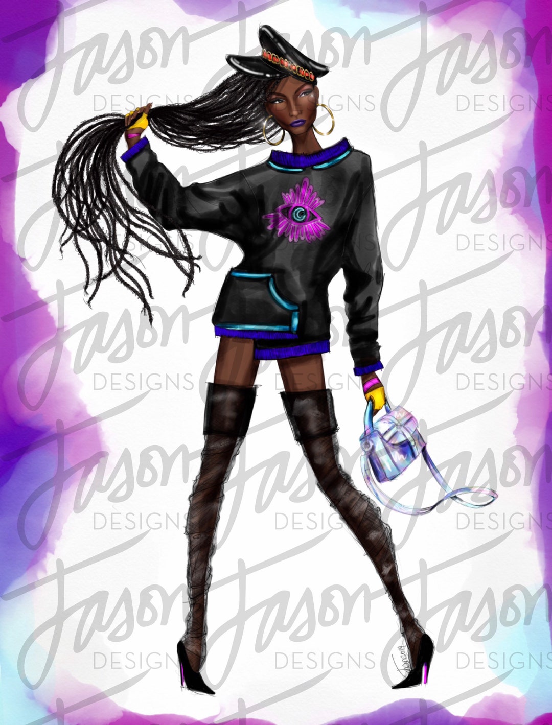 Fashion Illustration IT GIRL Art Print the Awakening - Etsy