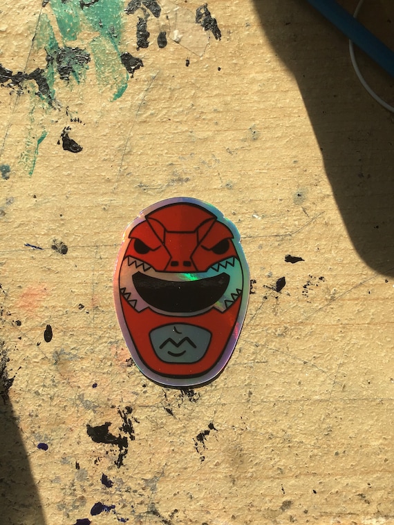 Holographic Red Ranger Sticker - Etsy