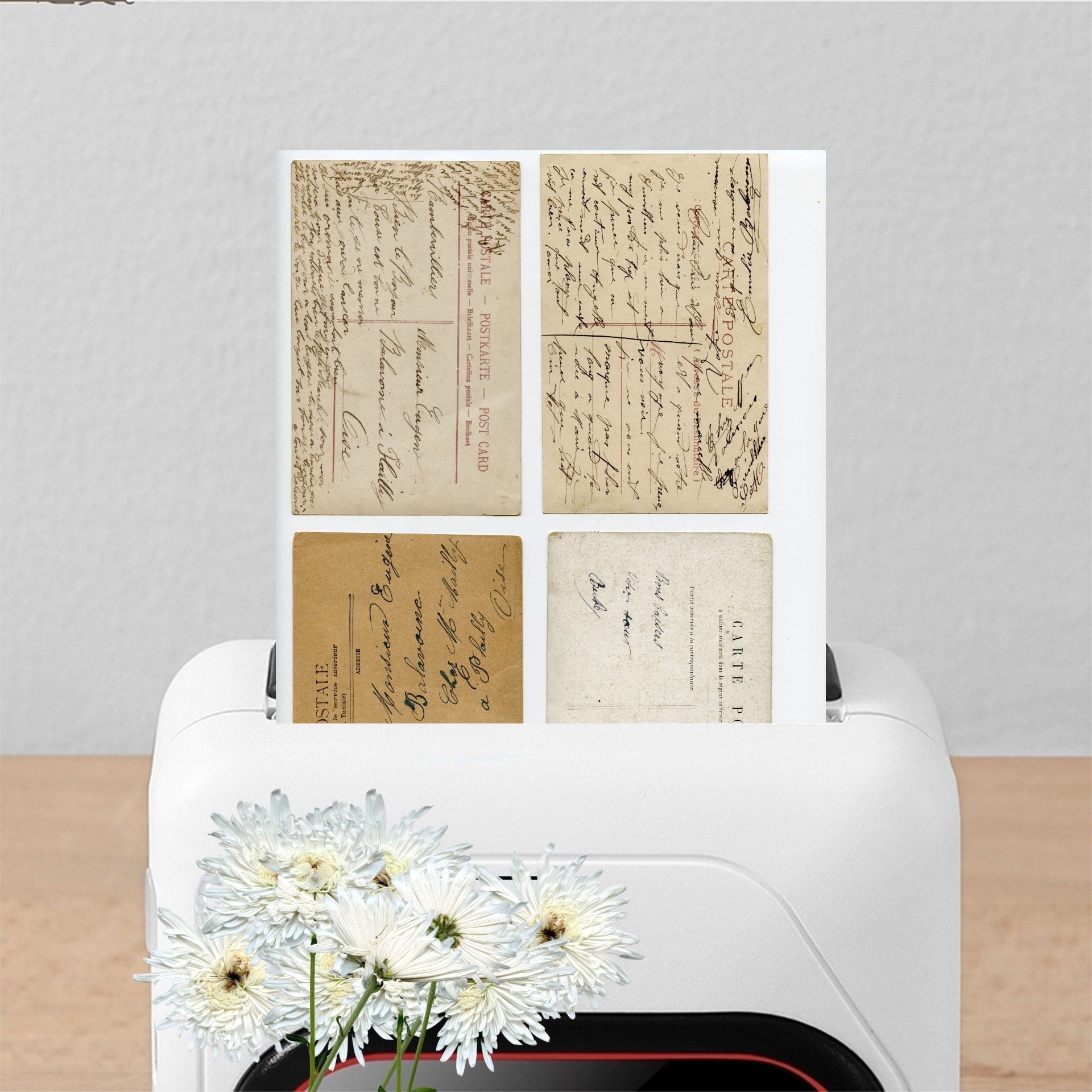 Handwritten Postcards Vintage Printable Ephemera Digital - Etsy