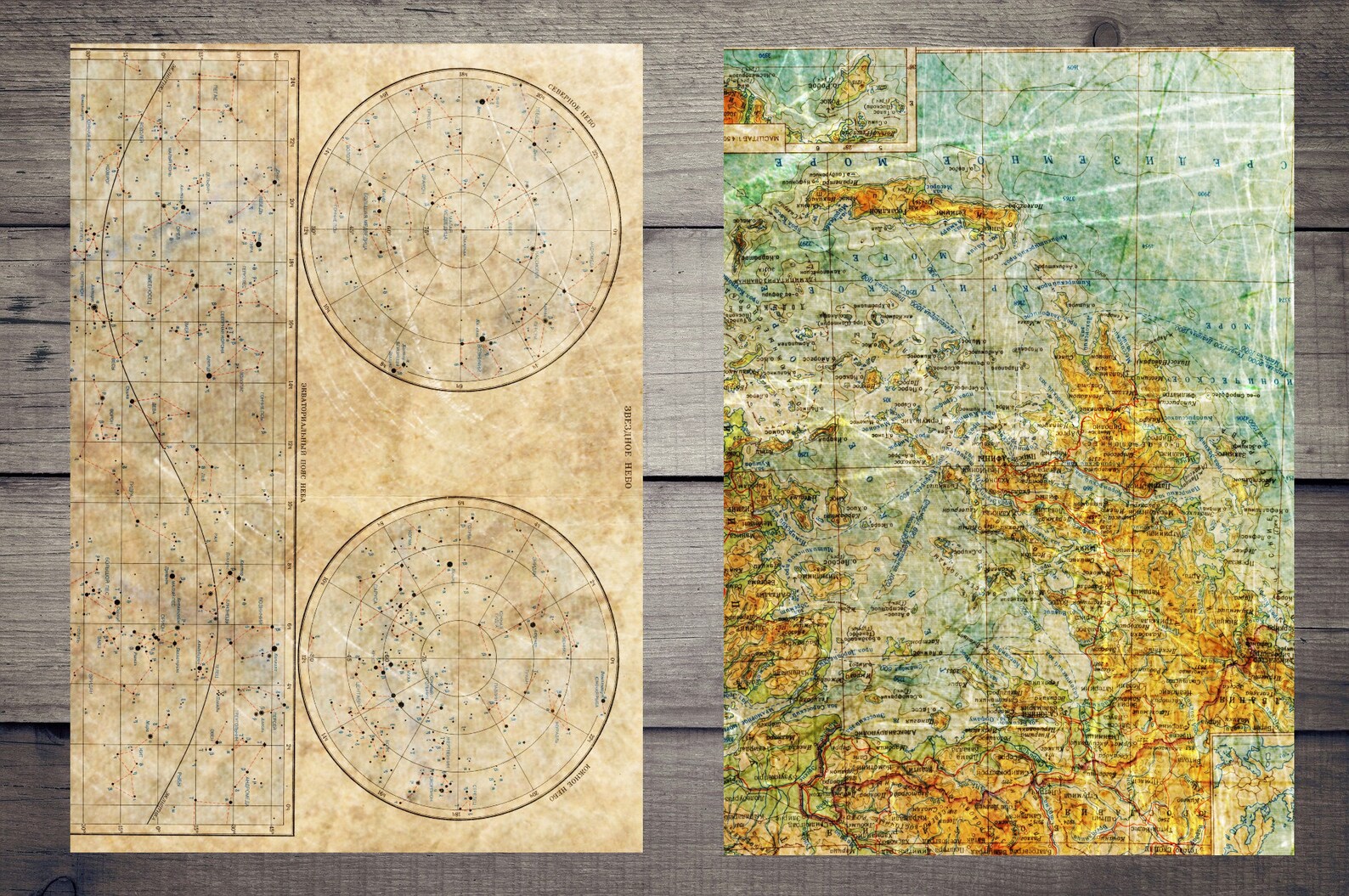 Junk Journal Printable Vintage Map Papers Vintage Paper | Etsy UK