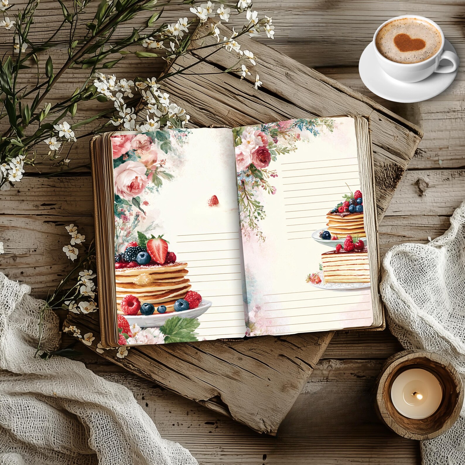 Printable Recipe Journal Pages: Cooking Notes & Meal Planning (digital ...