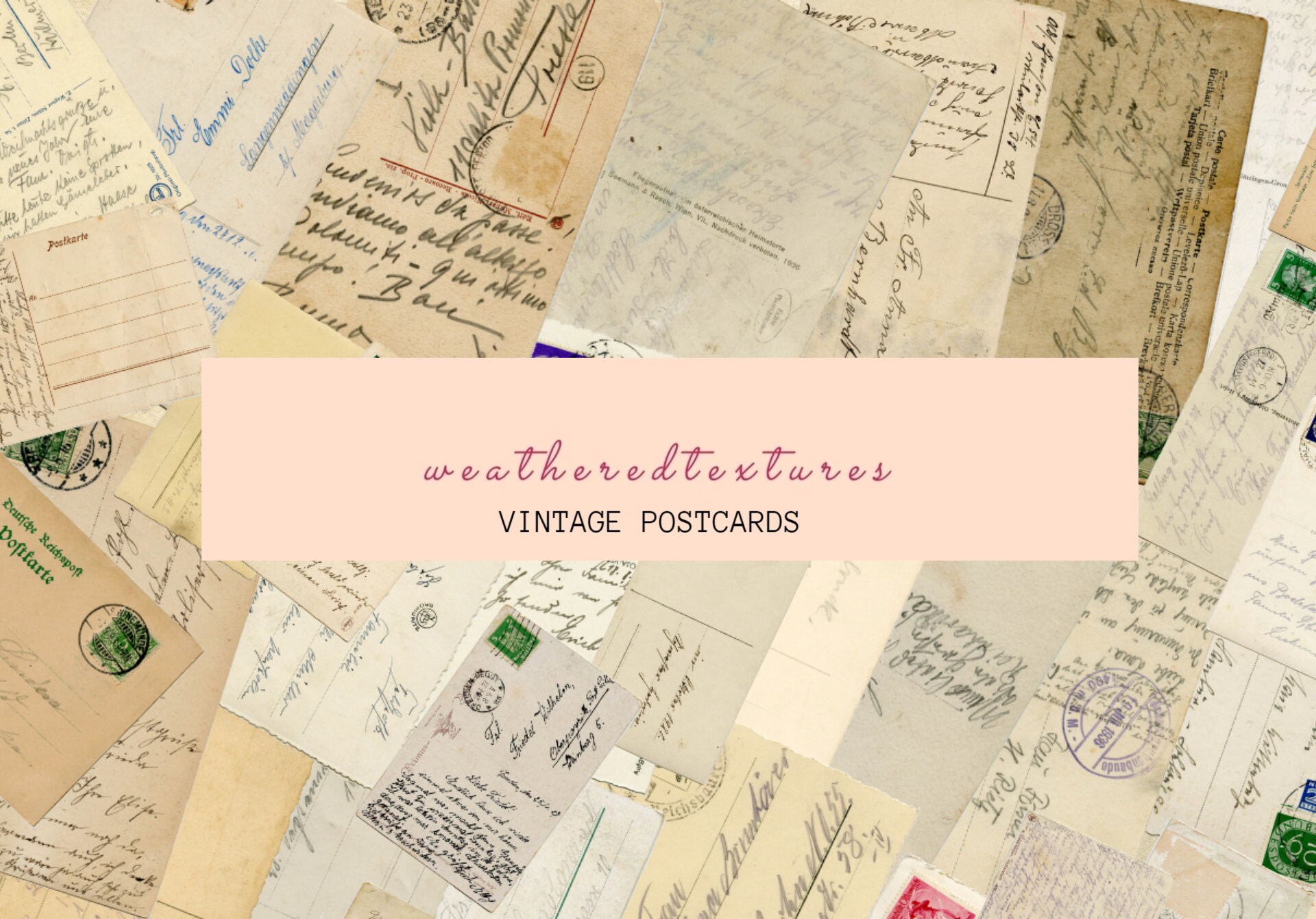 Handwritten Postcards Vintage Printable Ephemera Digital - Etsy
