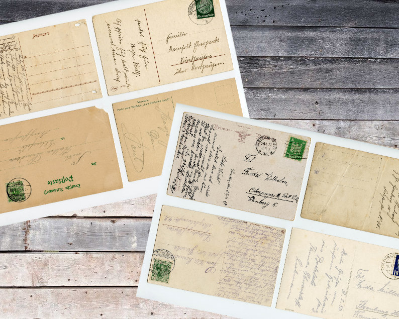 Handwritten Postcards Vintage Printable Ephemera Digital - Etsy