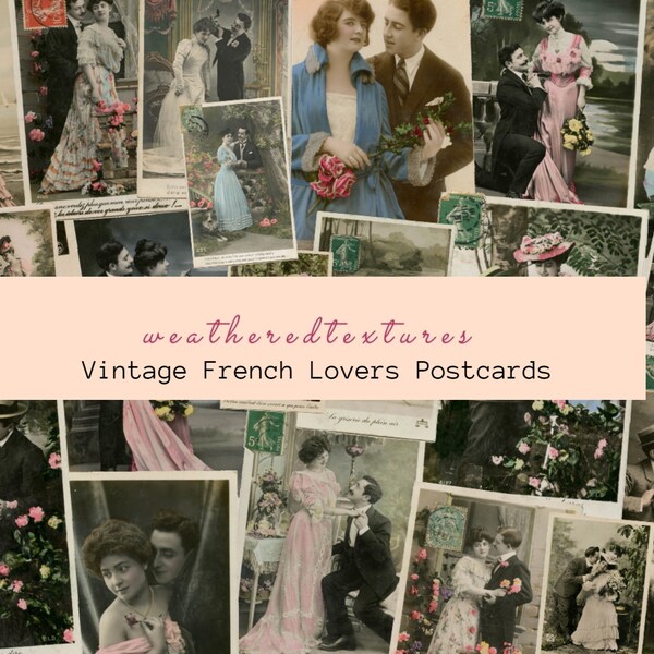 Romantic Postcards - Etsy