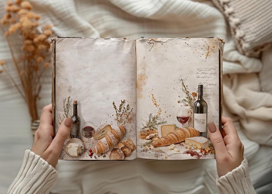 French Recipes Journal Pages, Printable Ephemera, Digital Cooking ...