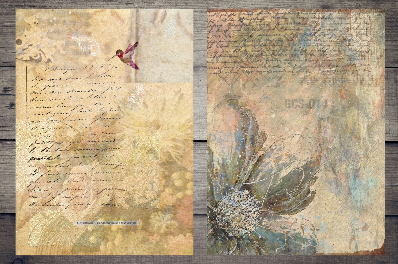 Printable Junk Journal Kit Digital Download 10 Sheets Paper - Etsy