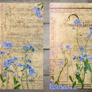 Floral Digital Paper Printable Junk Journal, Digital Printable Junk ...