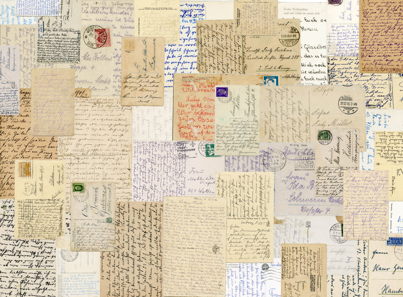 Handwritten Postcards Vintage Printable Ephemera Digital - Etsy