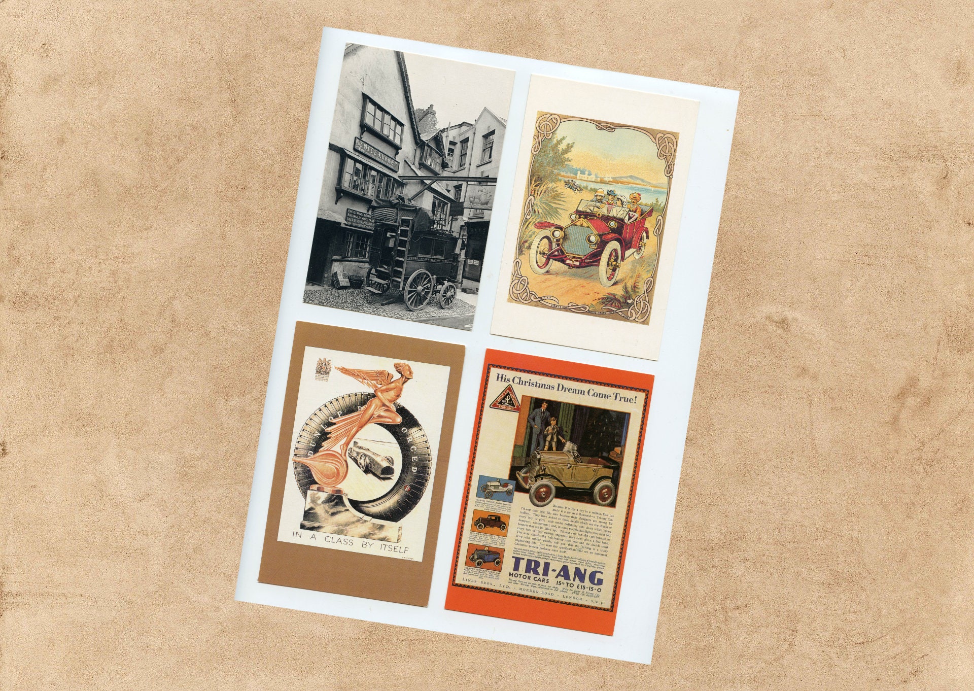 Cars Ephemera, Vintage Cars Postcards, Printable Digital Download Junk ...