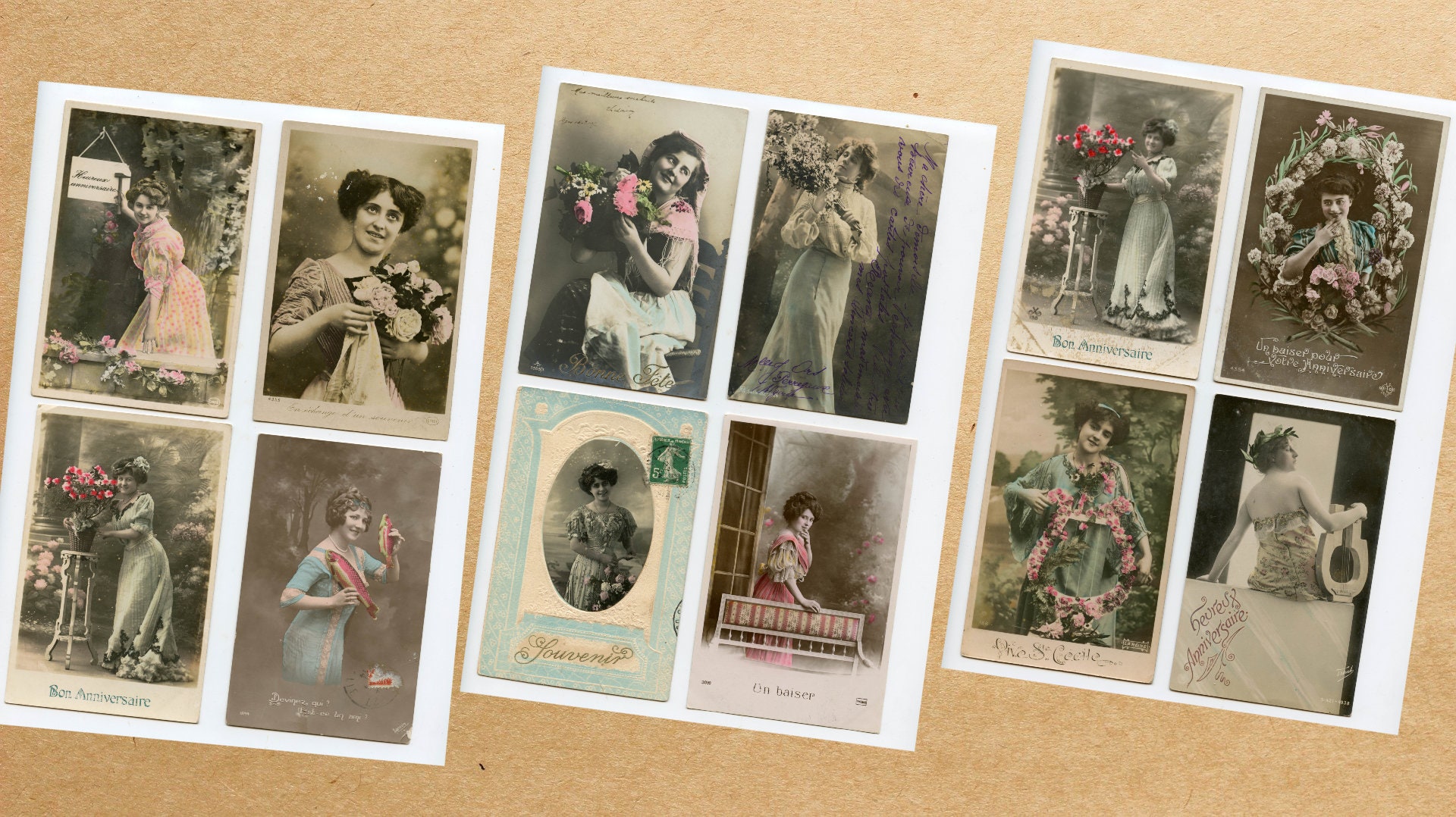 Antique French Postcards Printable Vintage Pictures Junk - Etsy