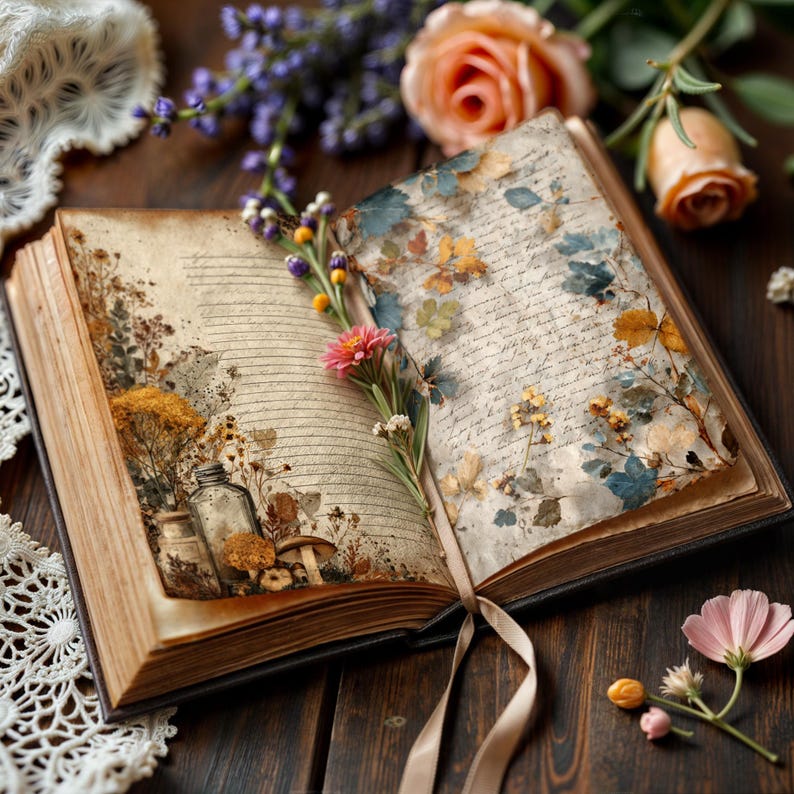 Autumn Junk Journal: Vintage Fall Scrapbook Paper (digital Download) - Etsy