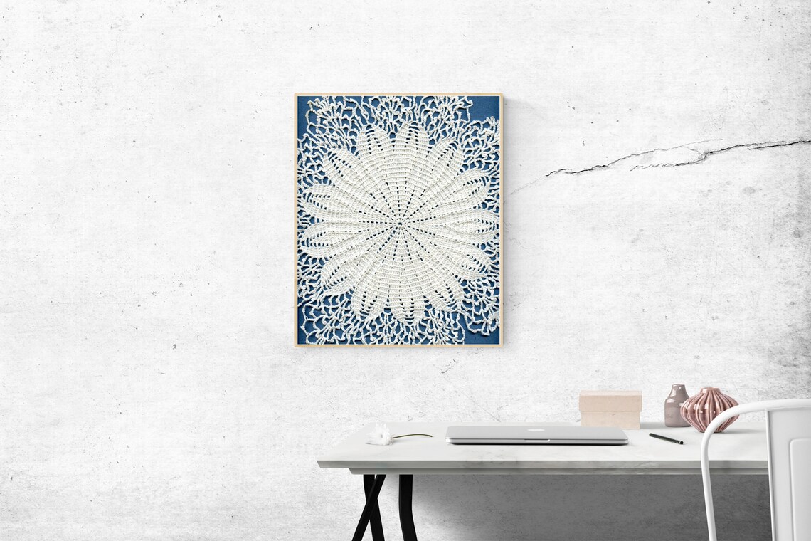 Doily Wall Art Print Digital Doily Image Vintage Doily Lace - Etsy