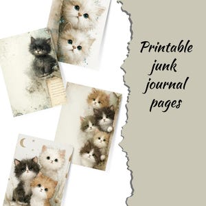 Kittens Journal Pages Printable Bundle - 22 Digital Sheets for Cute Cat ...