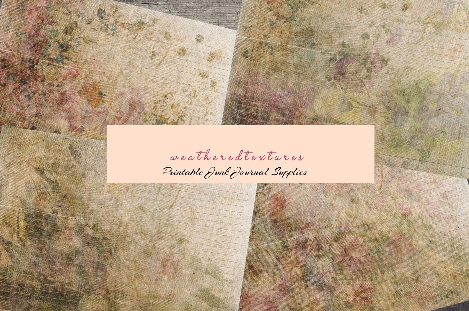Printable Junk Journal Kit Digital Download 10 Sheets Paper - Etsy