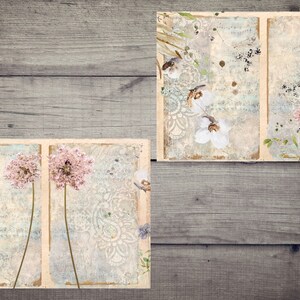 Floral Digital Paper, 12 Junk Journal Printable Papers, Scrapbooking ...