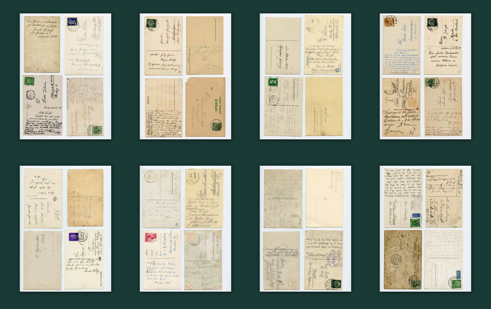 Handwritten Postcards Vintage Printable Ephemera Digital - Etsy