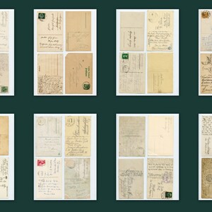 Handwritten Postcards Vintage Printable Ephemera Digital Download ...