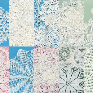 Lace Digital, Printable Kit, Printable Lace Paper, Boho Paper Kit, Junk ...