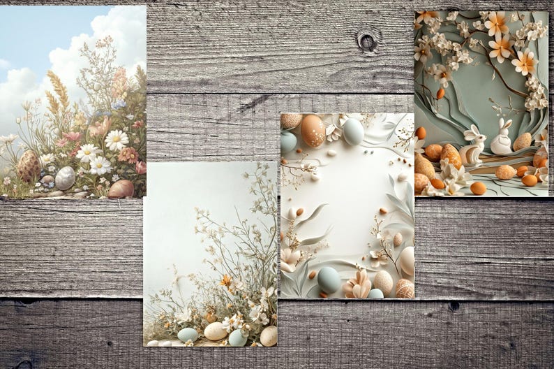 Easter Background Papers, Digital Scrapbooking & Crafting Papers ...