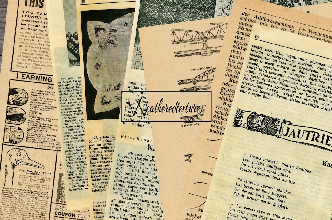 Vintage Newspapers, Printable Paper, Vintage Advertising, Junk Journal ...