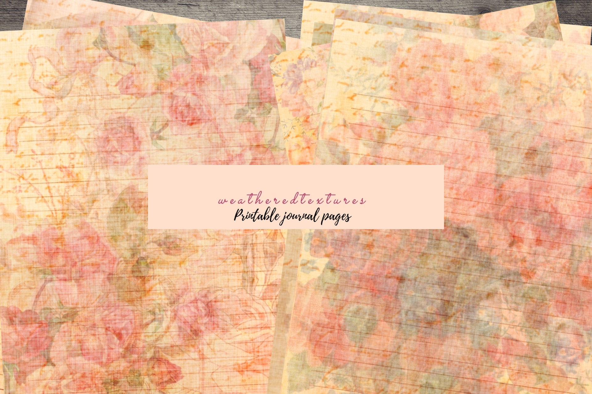 Floral Digital Paper Junk Journal Printable Papers - Etsy