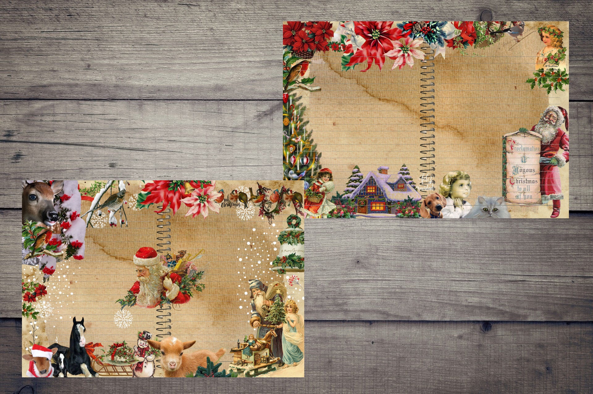 Christmas Journal Pages 10 Printable Christmas Pages Kit 29 - Etsy