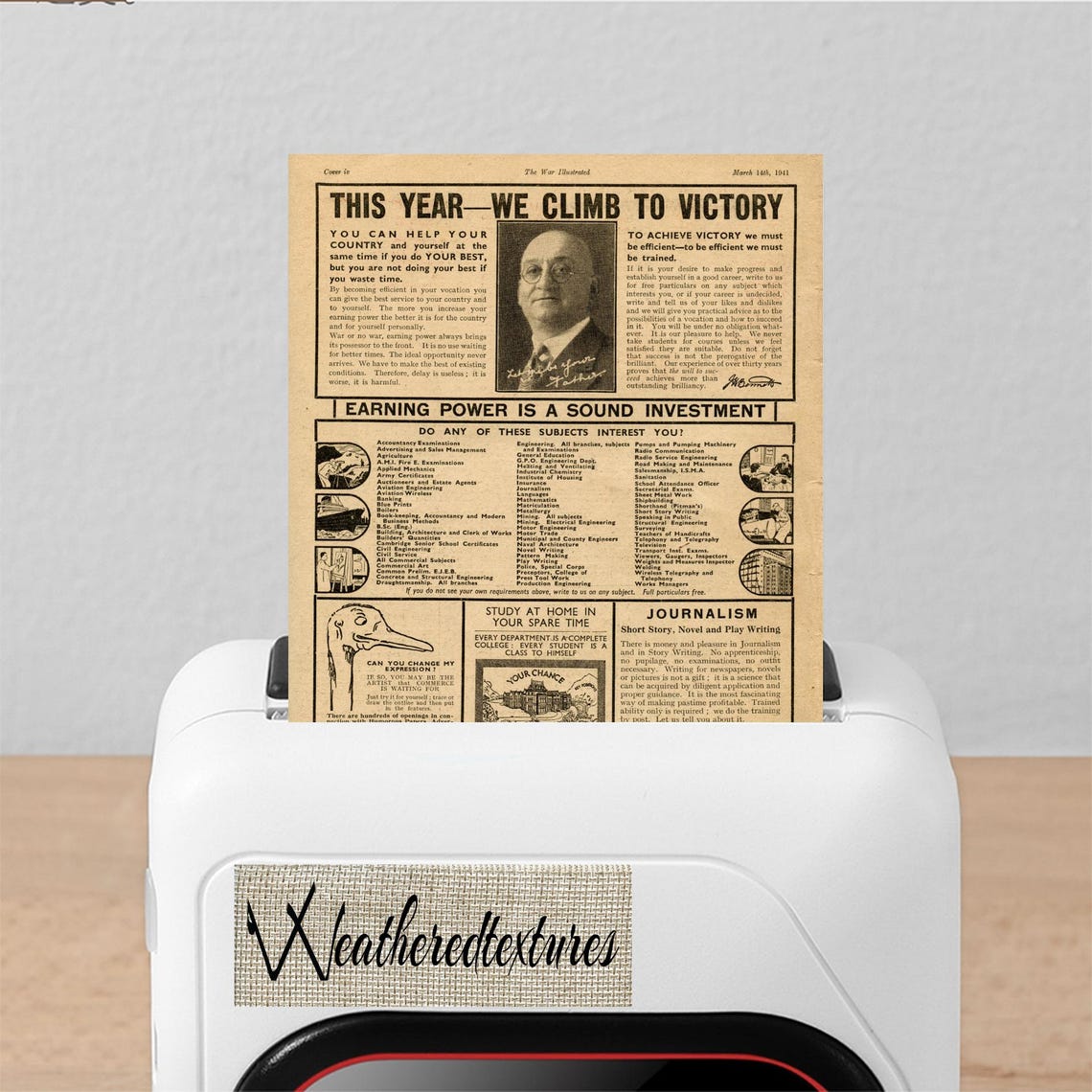 Vintage Newspaper Ephemera: Printable Collage Sheets (digital Download ...